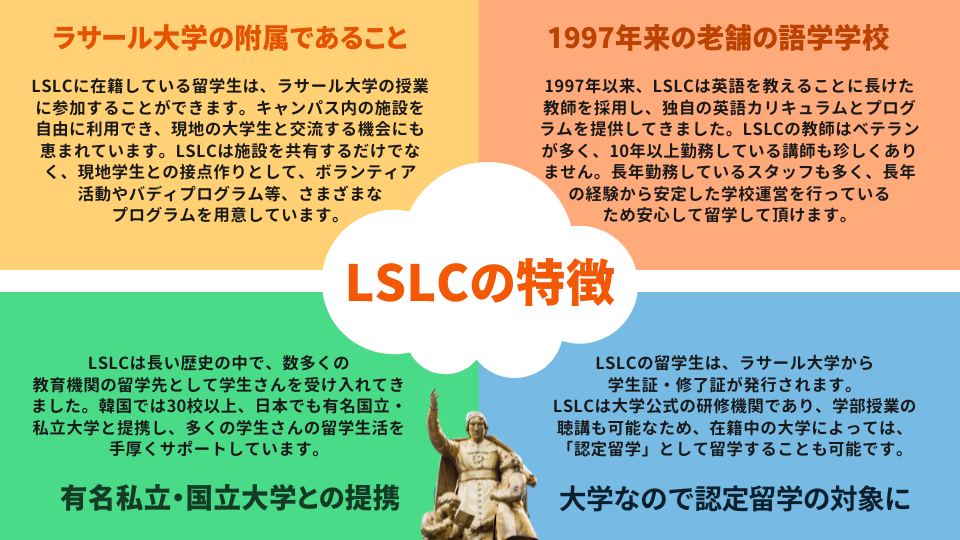 LSLCはラサール大学附属の語学学校として再出発しています。 - フィリピン留学普及協会